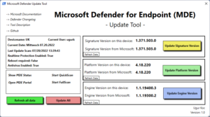 Microsoft Defender for Endpoint (MDE) - Update Tool - Ugur Koc