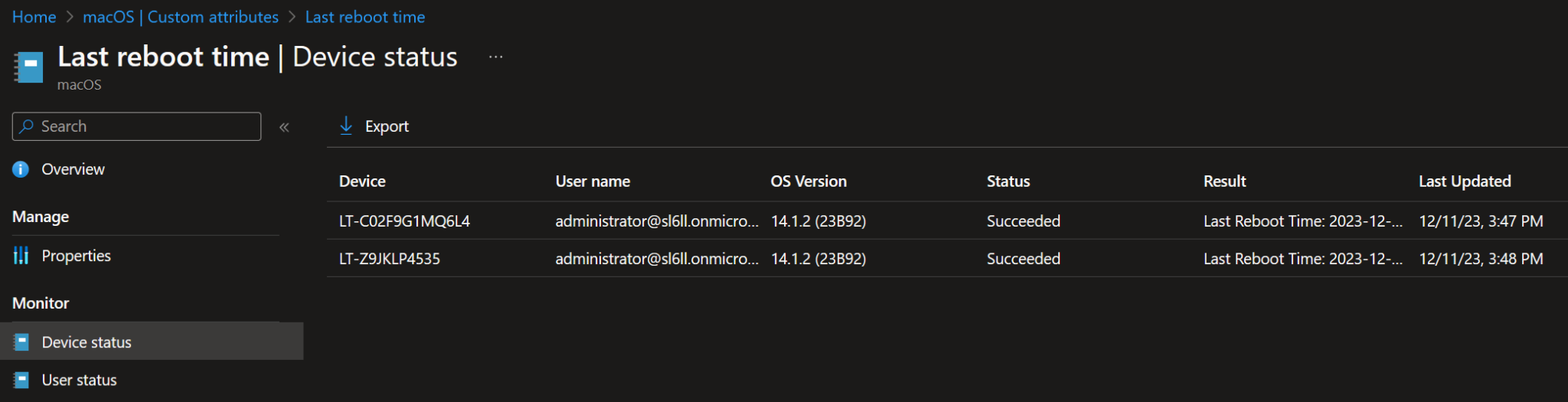 Get Local Admins And Last Reboot Time On Macos Devices Using Custom