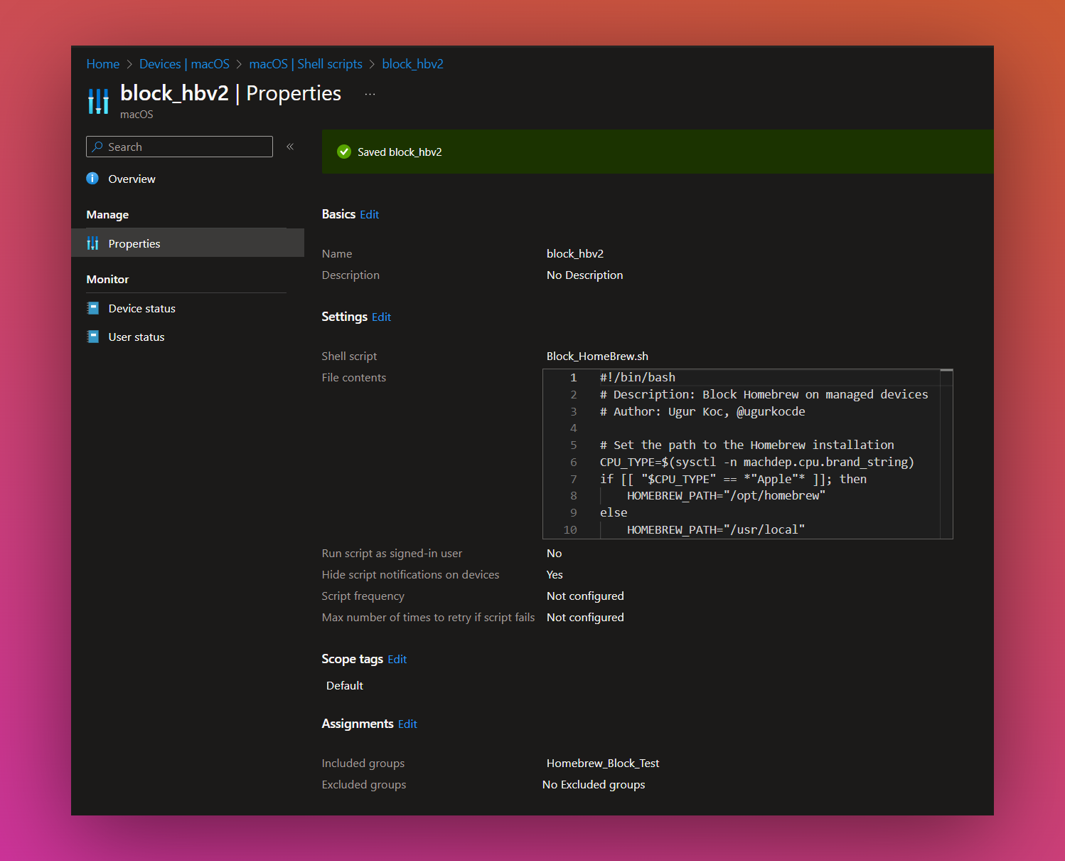 Block Homebrew on MacOS with Intune - Ugur Koc
