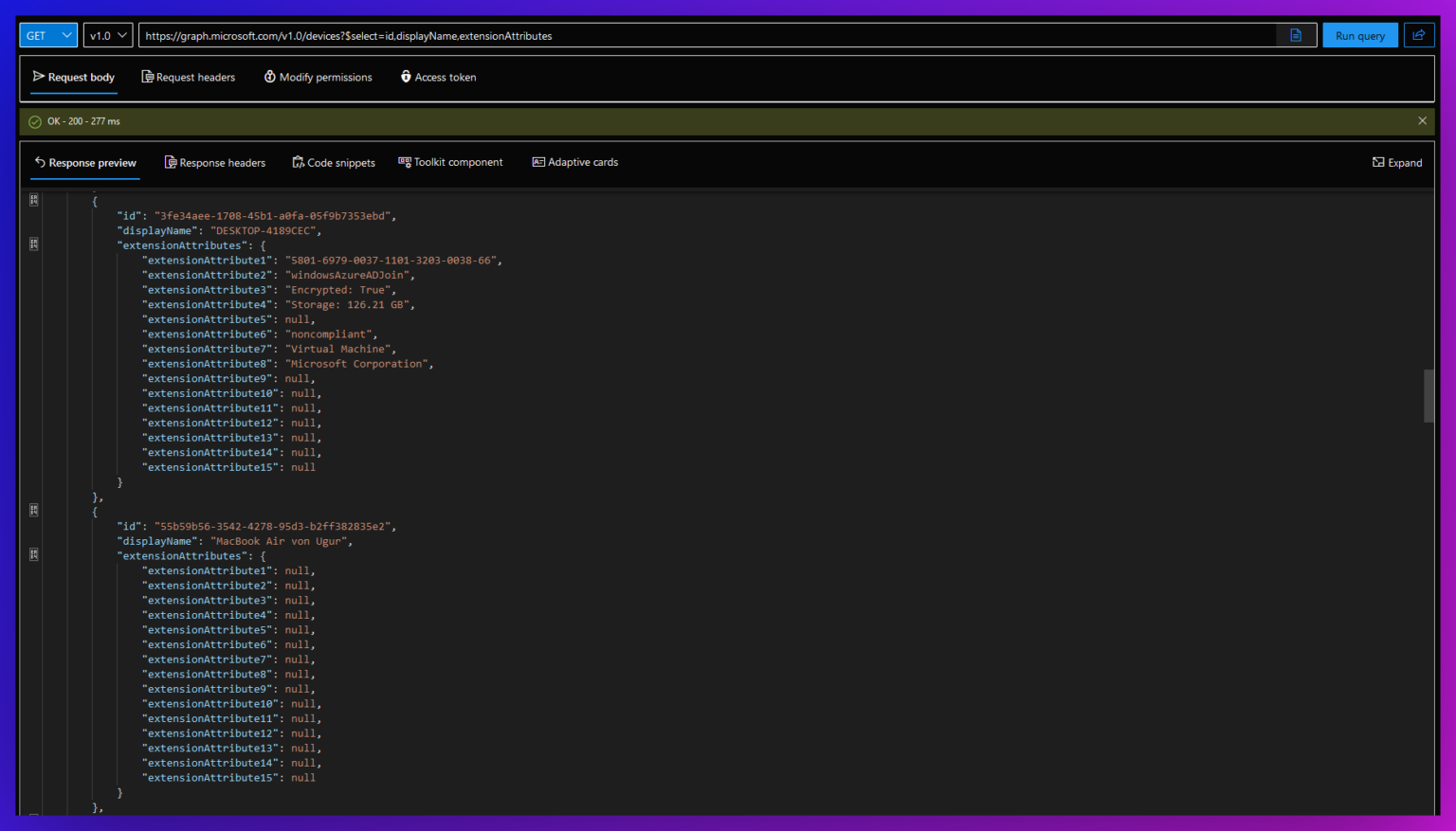 From Intune to EntraID – Add custom data to the Extension Attributes ...
